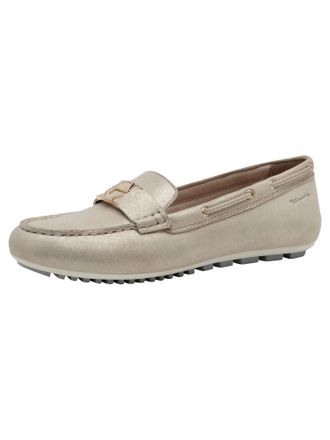 Tamaris Damen Moccassin flach Leder, beige, 39 EU