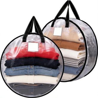 Generico Beh&auml;lter f&uuml;r Kronen, transparent, 2 St&uuml;ck, dekorativer St&auml;nder f&uuml;r Kronen, f&uuml;r Weihnachten, Halloween-Partys, Schrank f&uuml;r Zuhause, Waschk&uuml;che, Dachbod