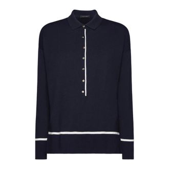 Elena Miro Femme, Tops, Bleu, Taille: 42 FR Haut en maille