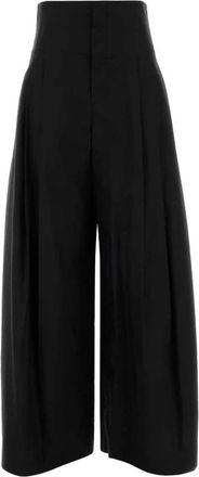 Brunello Cucinelli Femme, Pantalons, Noir, Taille: 38 FR Cotton Blend Palazzo Pant