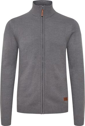 11 Project Noldi Herren Strickjacke Cardigan Grobstrick mit hochabschließendem Kragen, Größe:XXL, Farbe:Gray Melange (1840051)