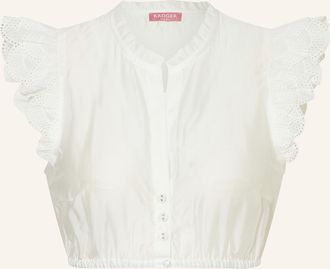 Krüger Krüger Dirndlbluse Eve Aus Lochspitze Mit Rüschen weiss