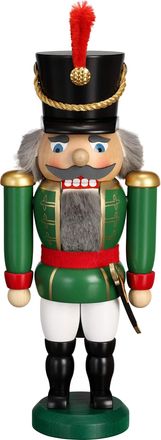 Seiffener Volkskunst Nussknacker Husar 28cm Made in Germany (gr&uuml;n)