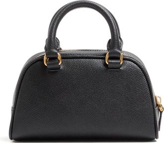 Valentino Garavani Grainy Leather VLogo Top Handle Bag - Black