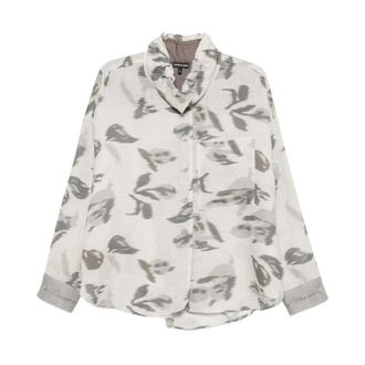 Emporio Armani Bedruckte Oversize-Bluse - - Blouses & Shirts - Damen - Grau - M
