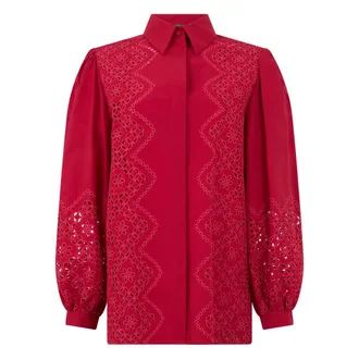 Alberta Ferretti Klassisches Hemd mit Kragen - - Blouses & Shirts - Damen - Rot - S