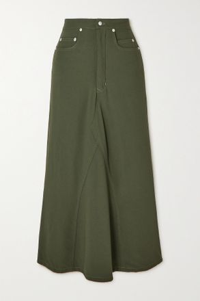 Rick Owens Gonna Midirock Aus Webstoff - Gr&uuml;n