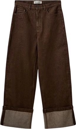 Sofie Schnoor Jean Mishasw &agrave; revers - Femme - Jeans - Brun - Taille: 46 FR