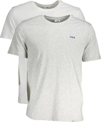 Fila Homme, Tops, Gris, Taille: XS T-Shirt Bi-Pack Manches Courtes