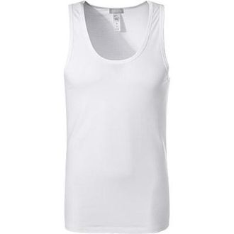 Hanro Herren Tank Top wei&szlig; Baumwolle unifarben