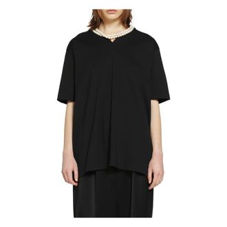 Junya Watanabe Femme, Tops, Noir, Taille: 40 FR T-Shirt &agrave; fausses perles