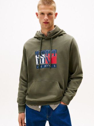 Tommy Jeans Hoodie TJM RWB FLAG Regular Fit, Sweatshirt, mehrfarbiger Print