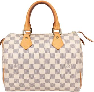 Louis Vuitton Crossbody Bags - Louis Vuitton Damier Azur Monogram Speedy 25 Handb - Gr. unisize - in Wei&szlig; - f&uuml;r Damen