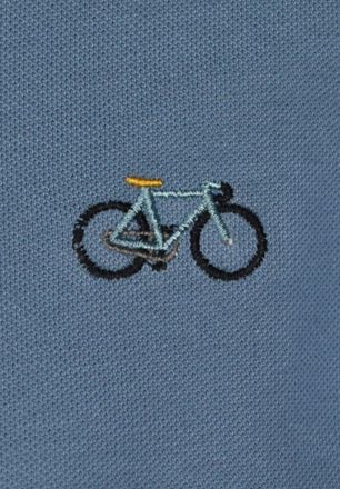 Greenbomb Poloshirt Strike Bike Vintage Motiv Fahrrad (1) Bio-Baumwolle, recyceltes Polyester, Piqu&eacute;, Knopfleiste