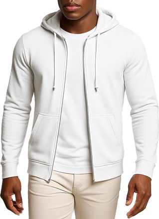 LEIF NELSON Herren Sweatjacke mit Kapuze, Leichte Zip Hoodie Jacke für Sport & Freizeit, Basic Übergangsjacke Männer mit Reißverschluss, Atmungsaktiv & Bequem, S-