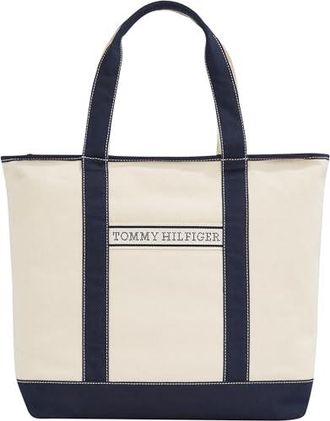 Tommy Hilfiger Cabas Sac Femme Summer Canvas Sac, Bleu (Space Blue), Taille Unique