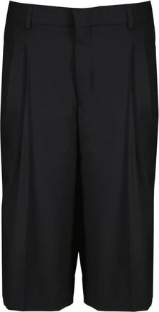 Ami Femme, Shorts, Noir, Taille: 36 FR Low Waist Wide Bermuda Shorts