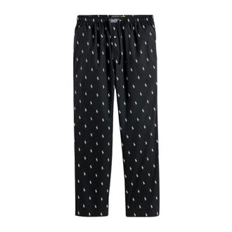 Polo Ralph Lauren Homme, Pantalons, Noir, Taille: M Pantalon de Pyjama Noir Multilogo