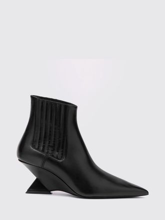 The Attico Bottines Chelsea Cheope en cuir de veau avec talon compens&eacute; sculptural