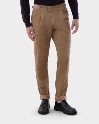 van Laack Kordhose mit Bundfalte Slim Fit