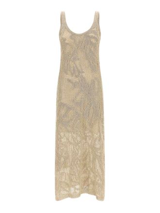 Brunello Cucinelli Knielanges Kleid - Beige
