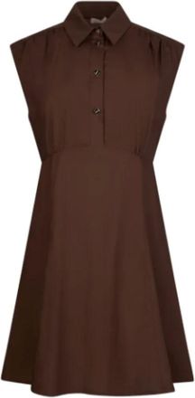 Liu Jo Femme, Robes, Brun, Taille: 42 FR Robe Chemise Sacher