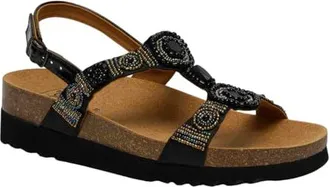 Scholl Bogota Sandal (Noir/or, Système Taille Chaussures EU, Adulte, Femme, Numérique, Moyen, 38)