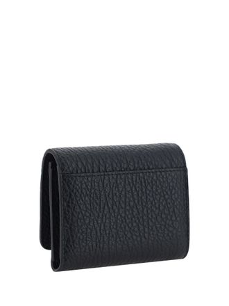 Maison Margiela Womens Grained Leather Wallet Black Calf Bos Taurus