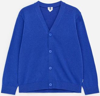 Arket Strickjacke Aus Baumwolle Und Wolle -Blau