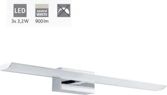 Eglo Lampe murale miroir Tabiano LED L60,5 cm - Chrome - Argent