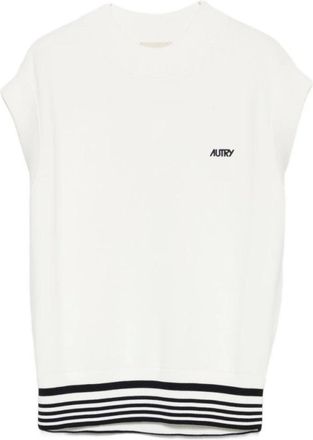 Autry Femme, Tops, Blanc, Taille: 40 FR Gilet en maille