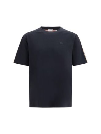 Burberry Mens T-Shirt Jwear Two-Tone Black Cotton T-Shirts And Polos