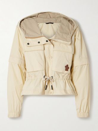 Moncler Limosee Hooded Crinkled-shell Jacket - White