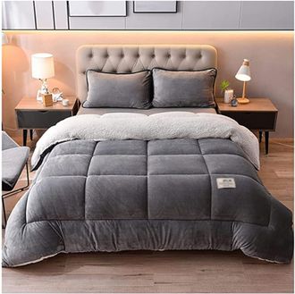 Generic Flauschige Kaschmir Steppdecken Dicke Steppdecke Winter Bunte Dicke Steppdecke 155x220 Bunt Winter Steppdecke 135x200 Dicke Warme Bettdecke F&uuml;r Herbst