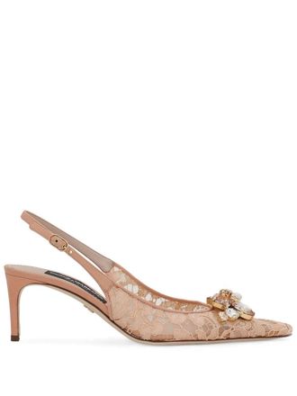 Dolce & Gabbana escarpins Rainbow Lace 60 mm &agrave; bride arri&egrave;re - Tons neutres