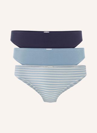 Hessnatur Hessnatur Slip Regular Cut 3er Pack blau