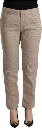 Acht Acht, Femme, Pantalons, Beige, Taille: 38 FR Pantalon Beige avec D&eacute;tails du Logo