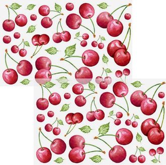 Happyyami Holibanna Kirsch Wandaufkleber Satz Selbstklebende Wandtattoos 30x20cm Pvc Frische Wanddekoration f&uuml;r Wohnzimmer Schlafzimmer Abnehmbar Wiederverwendb