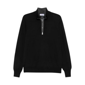 Gran Sasso Pull col roul&eacute; 55157 14290 - Homme - Pulls - Noir - Taille: XL
