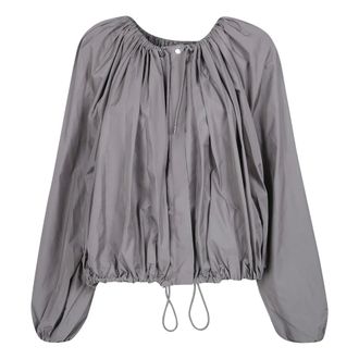 Toteme Manteau Parachute Pliss&eacute; - Femme - Vestes - Gris - Taille: 36 FR