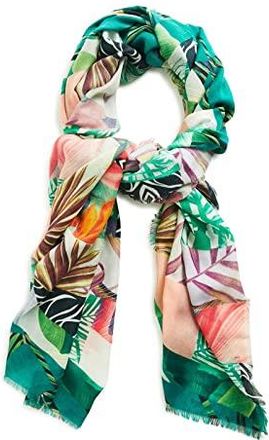 Desigual Femme Fou_virtual Pink Rectangle charpe tendance, Multicolore, Taille unique EU