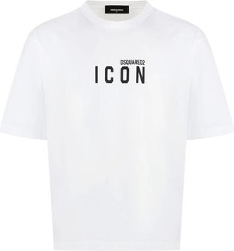 Dsquared2 Homme, Tops, Blanc, Taille: M Icon Loose Fit T-Shirt