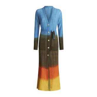 Etro Femme, Robes, Multicolore, Taille: 38 FR Robe en laine &agrave; silhouette &eacute;vas&eacute;e