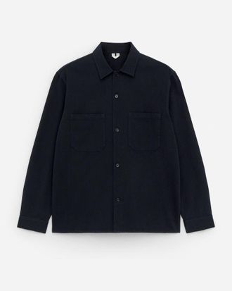 Arket Overshirt Aus Baumwolltwill -Blau