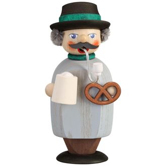 Seiffener Volkskunst | Räuchermann Erzgebirge | Kleine Gesellen 14 cm | Räuchermännchen | Original Erzgebirgische Volkskunst | 12254 | Bayer