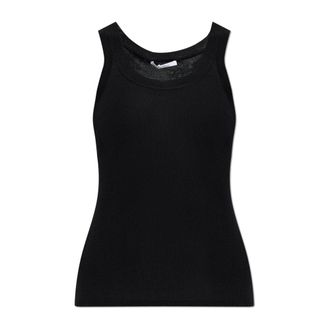 Max Mara Eliadi Geripptes Woll-Top - - Tops - Damen - Schwarzk - XS