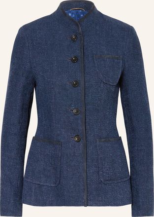 Habsburg Habsburg Leinenjanker Hallegg blau