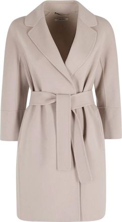 Max Mara Femme, Manteaux, Beige, Taille: 34 FR Belted Manteaux