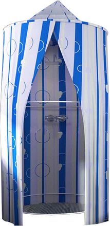 Generic Tragbarer Runder Duschvorhang Mit Rei&szlig;verschluss - Wasserdichter Sichtschutz Aus Polyester for Camping, Strand, Badezimmer Oder Den Au&szlig;enbereich(H)