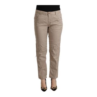 Acht Acht, Femme, Pantalons, Beige, Taille: 38 FR Pantalon fusel&eacute; taille mi-haute